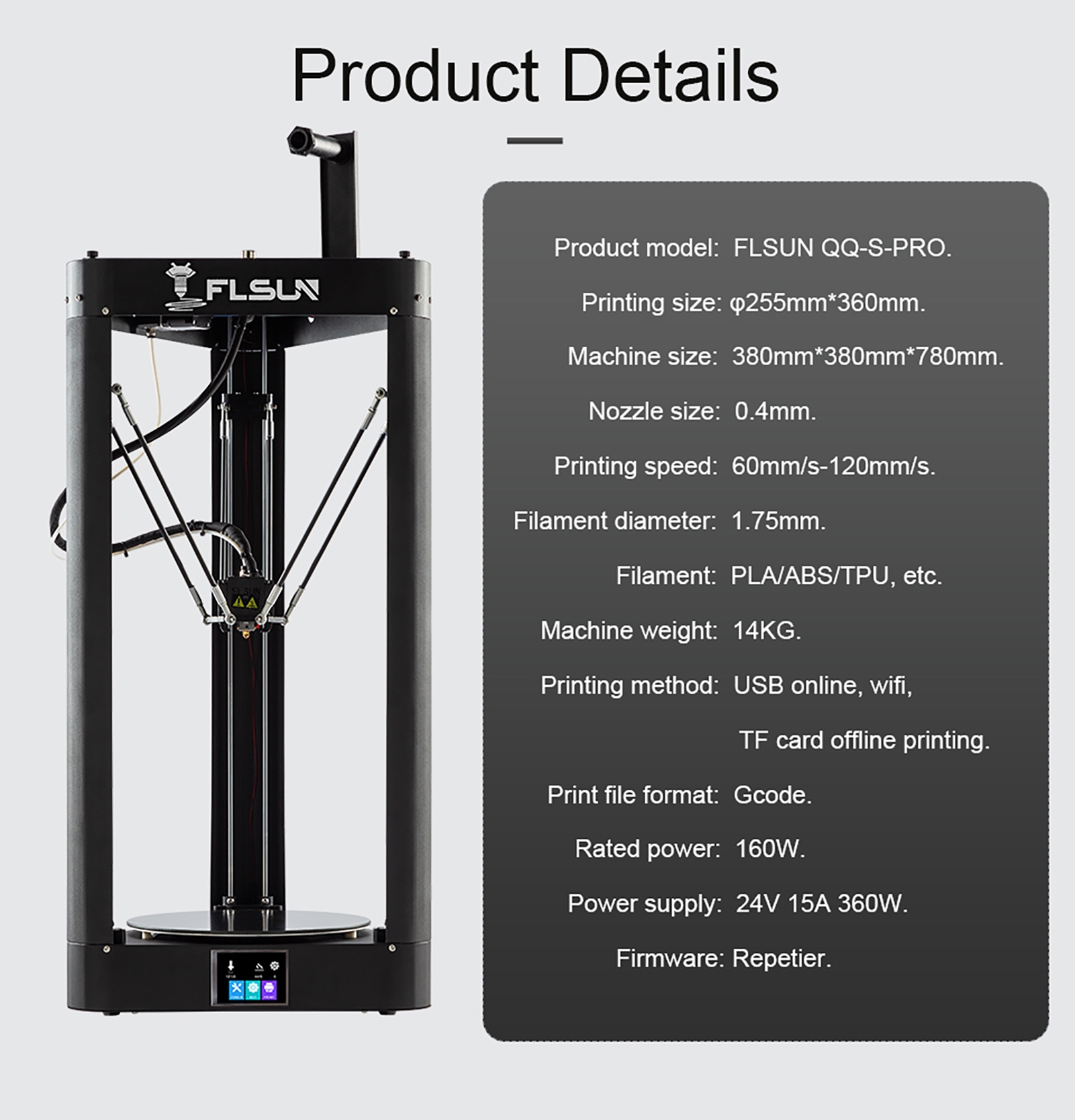 FLSUN QQS PRO 3D Delta - A3Dprints