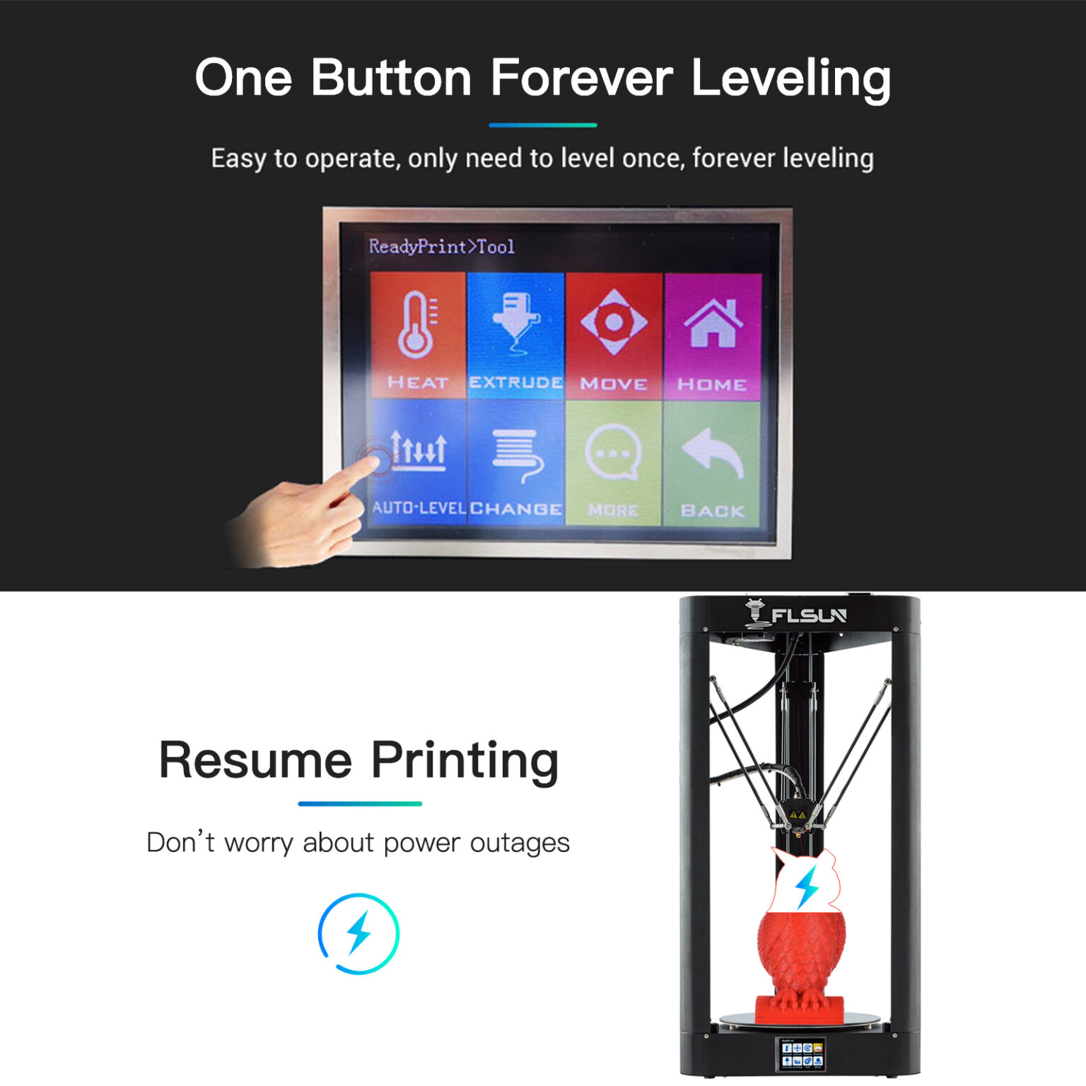 FLSUN QQS PRO 3D Delta - A3Dprints